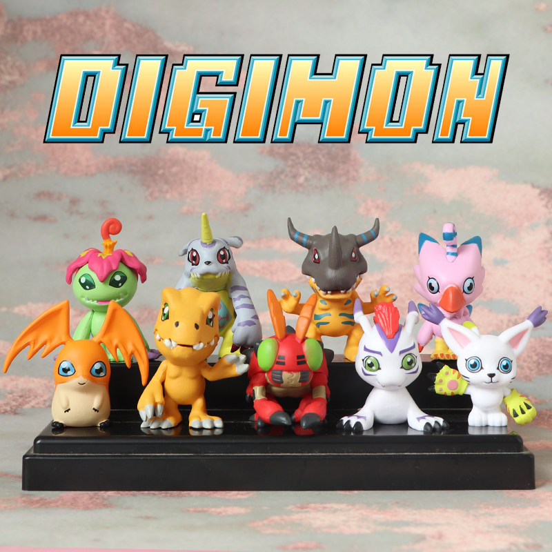 Nueve digimon adorno modelo gacha toys