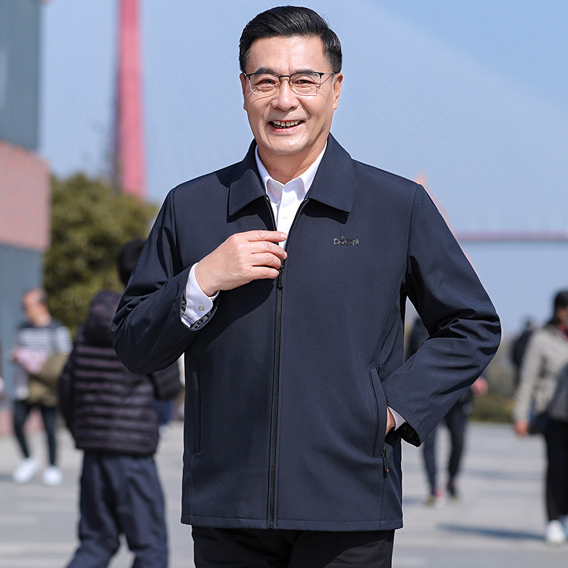 Spring and Autumn Dad Jackets Men's Autumn Jackets Men's Middle-aged ...