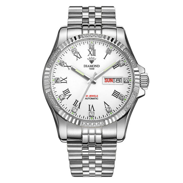Shanghai Diamond Brand Watch Men's Automatic Mechanical Watch Diamond ...