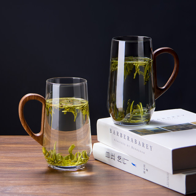Green Tea Cup Personal Cup Office Tea Cup Glass Cup Flower Cup Bringing ...