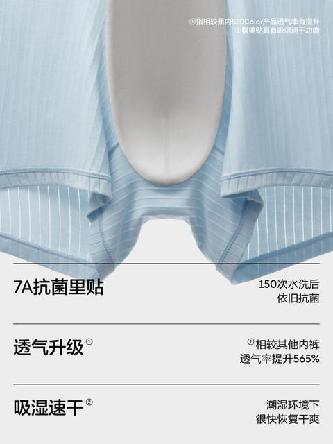 3 pieces of silver leather 311A men's boxer underwear modal pure cotton ...