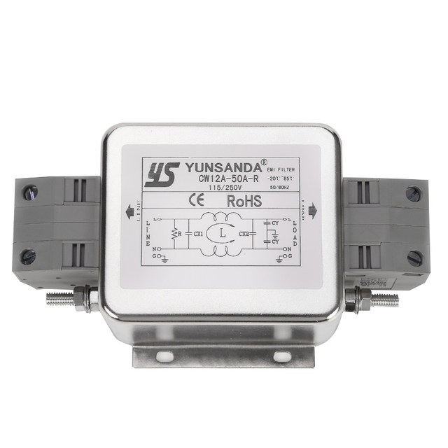 Single-phase 220V terminal block anti-interference power filter servo CW12A-40A-R50A60A70A80A85A