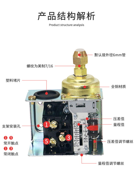 Air pressure switch SNS series pressure controller SAS SNS-C103X/C106X ...