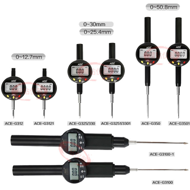 Aichiyi digital display altimeter height gauge 12.7 25.4 dial indicator dial indicator 0.001 ...