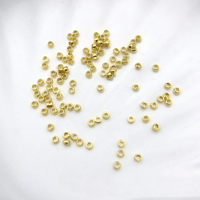 Early Moon DIY metal rice bead pure copper partition positioning beads ...