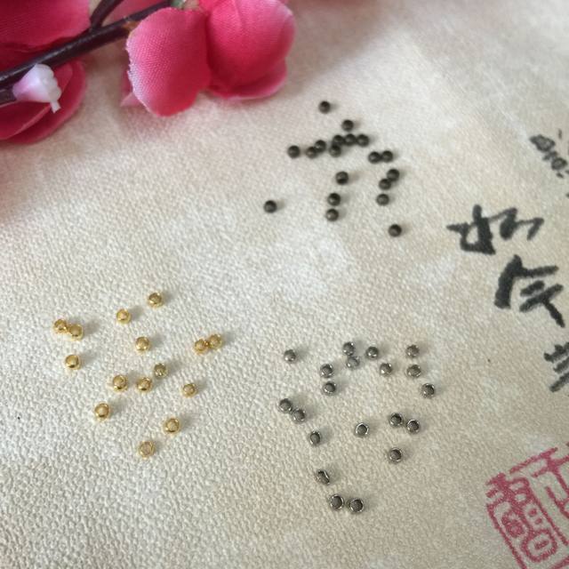 Early Moon DIY metal rice bead pure copper partition positioning beads ...