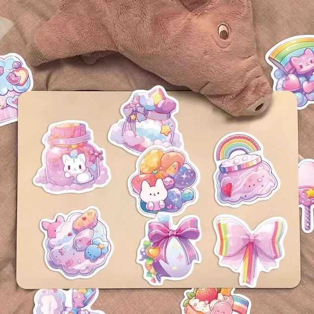 Candy small object stickers 50 cards cute mobile phone shell notebook ...