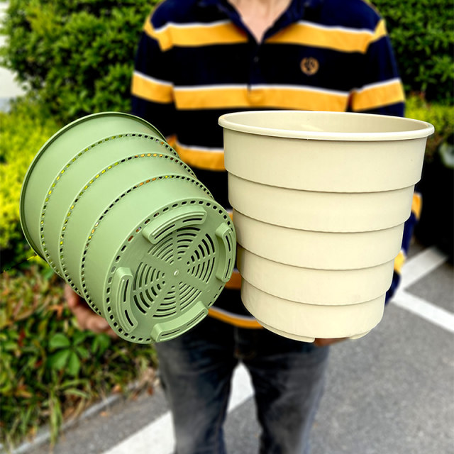 Qingshan control root flower pot plastic thickened large rose green ...