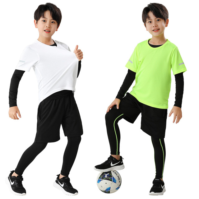 Children's tights training suits for boys sports running suits for ...