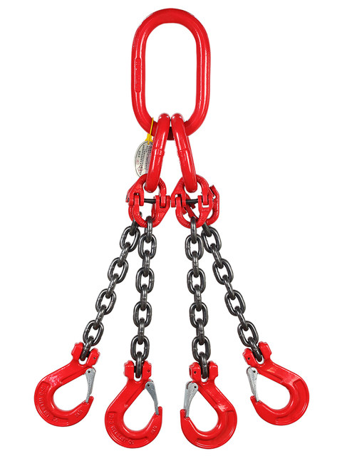 Lifting chain sling double hook four hook spreader ring traveling crane hook hook G80 grade ...
