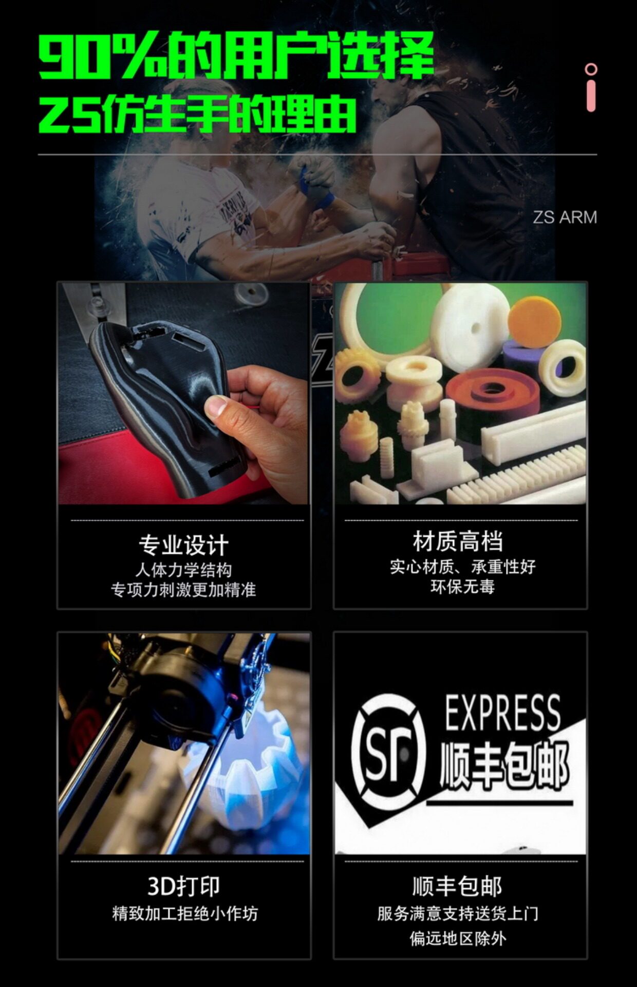 Bionic Hand For Men With Enhancements For Wrist Wrestling And Combat