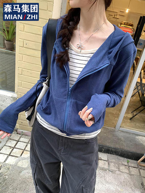 Senma Group cotton -to -hat -connected jacket female spring and autumn ...