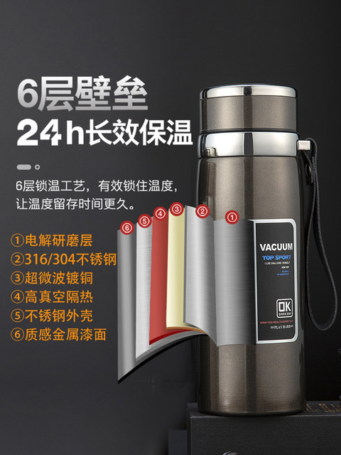Paul 316 stainless steel thermos cup for men and women high-end water ...