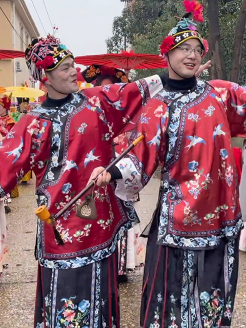 The complete set of matchmaker clothing for men, Qing Han and Shanxi ...