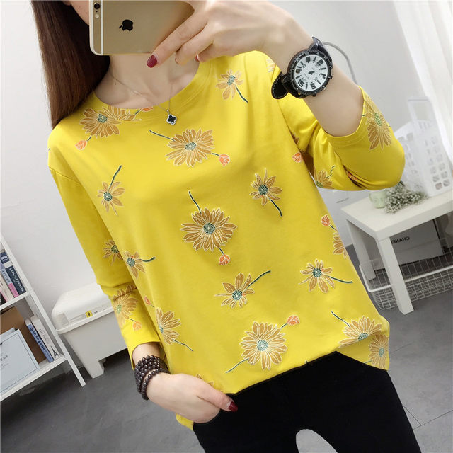 Spring in 2023 new bottom shirts in autumn and winter with Korean ...