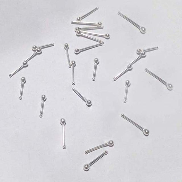 999 sterling silver earrings for women, compact earrings, mini ear bone nails, invisible anti ...