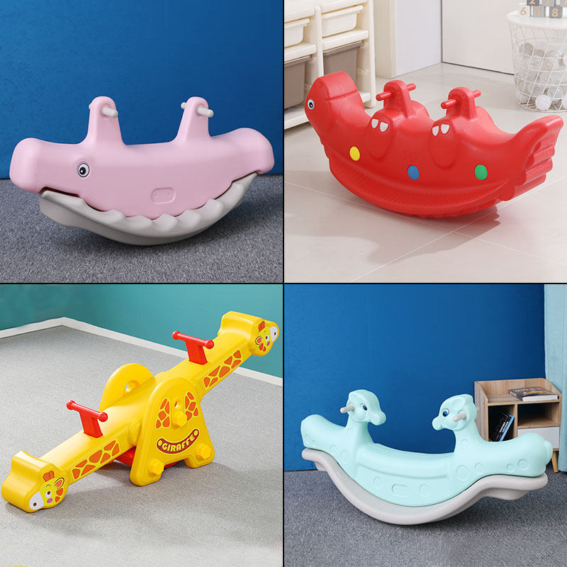 Children's Double Seesaw Rocking Horse Toy for Indoor and Outdoor Play