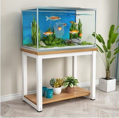 Steel and wood fish tank base cabinet living room fish tank shelf ...