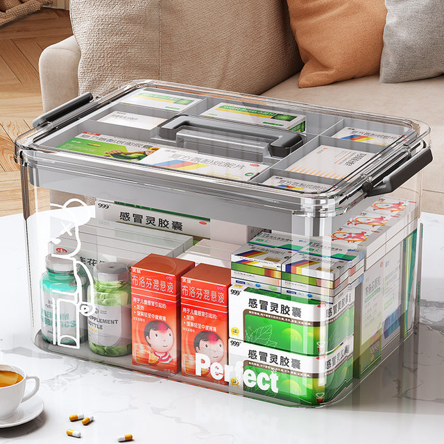 Multi-layer medicine box home decoration household medicine box large ...