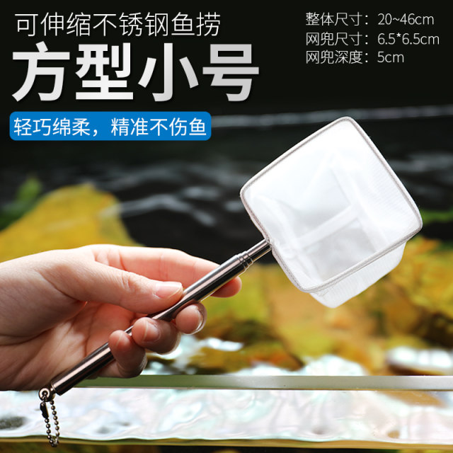 Stainless steel retractable fishing net fish tank fishing small 3d ...