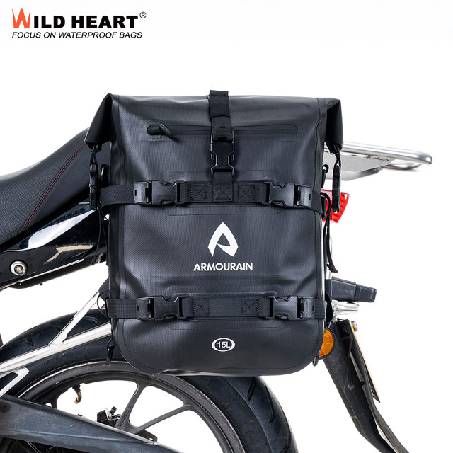 Motorcycle rear seat bag, waterproof bumper bag, riding side rack bag ...
