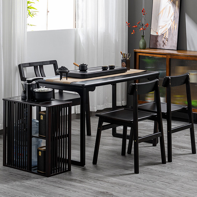 New Chinese style solid wood tea table Zen tea room table home office ...