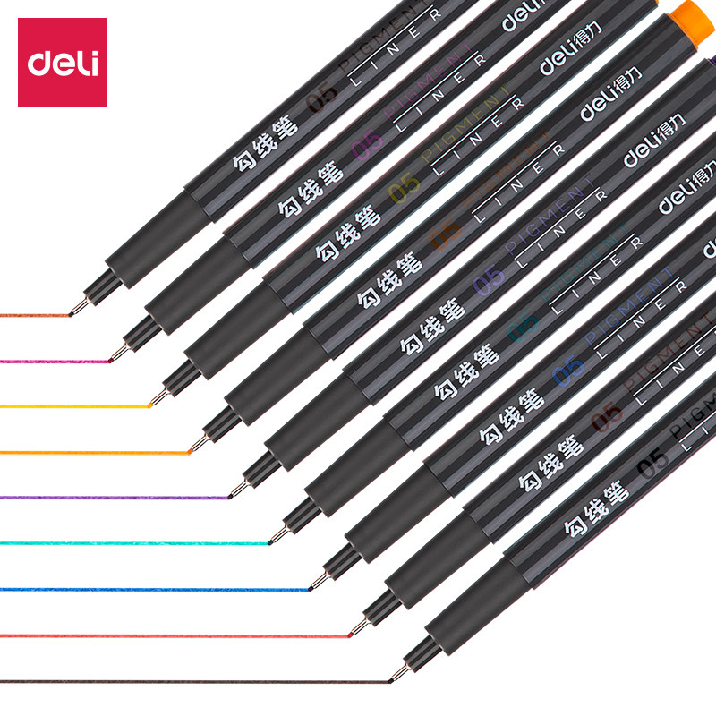 Stylo Contour Double Tête Deli S572 - Noir