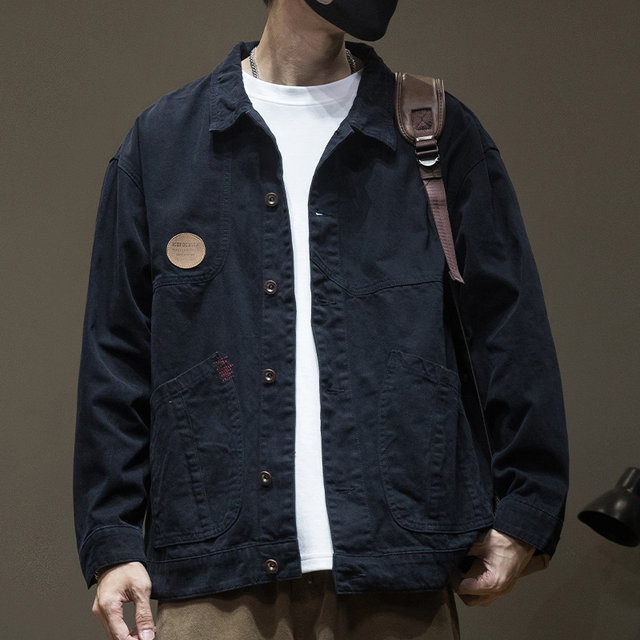American Heavyweight Youth Work Jacket Men's 2024 Spring and Autumn New ...