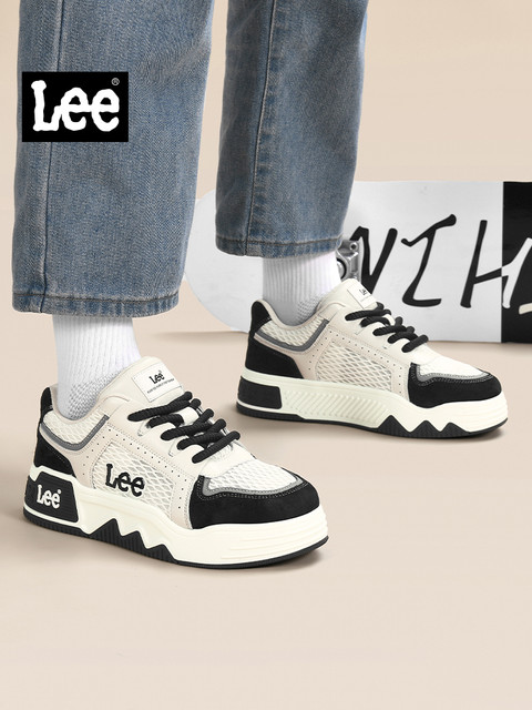 Lee men's shoes genuine leather shoes men's 2025 new summer breathable ...