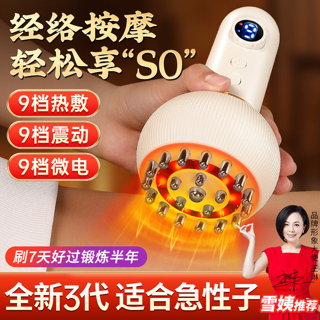 Electric meridian brush for body massage, abdominal scraping instrument ...