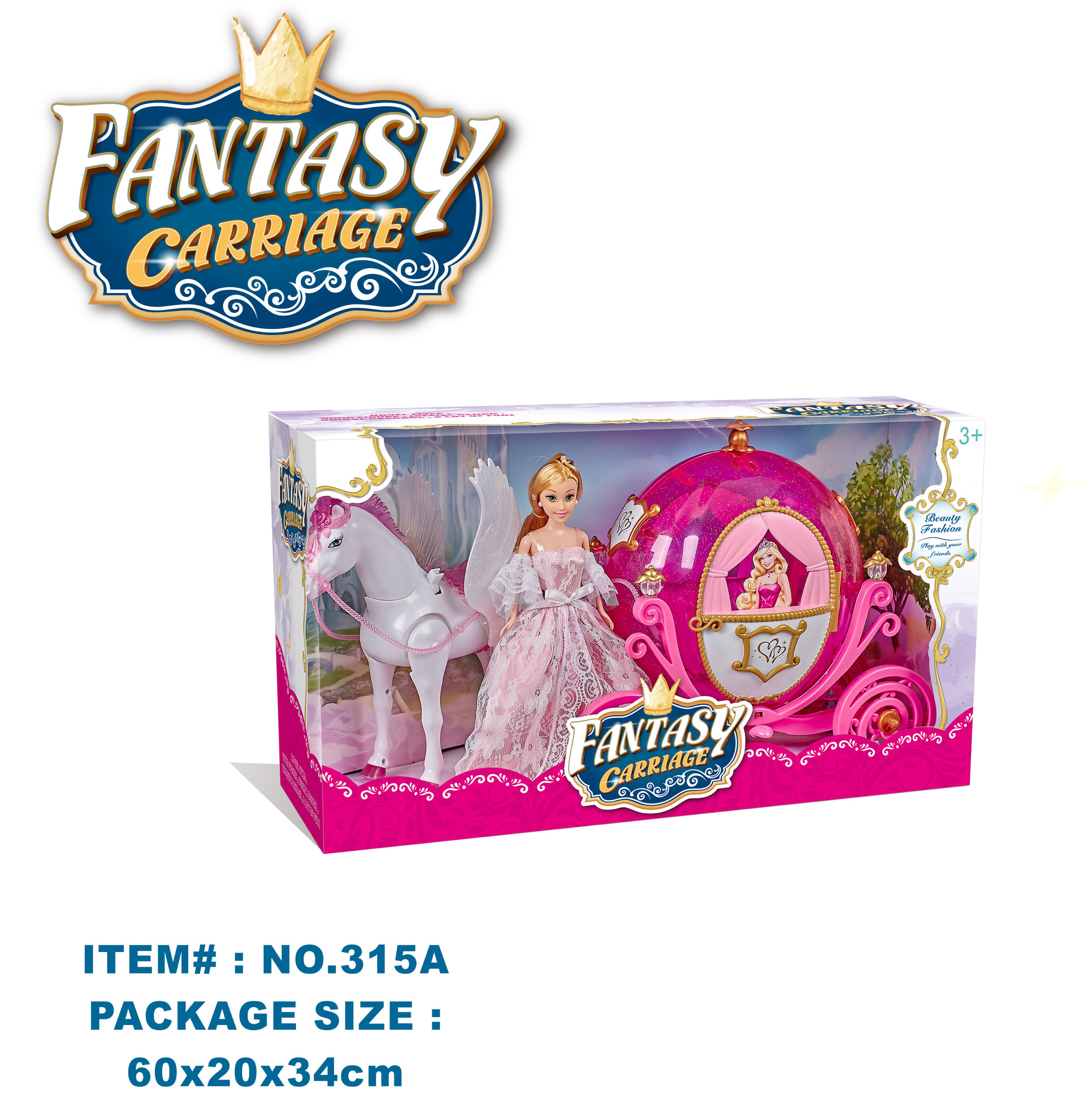 Frozen Princess Pumpkin Carriage Playhouse Toy - Electric, Large Size