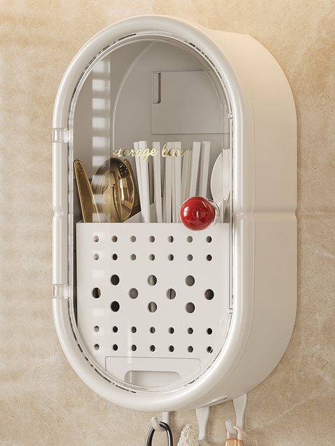 Chopsticks kitchen chopstick storage box wall-mounted drainable ...