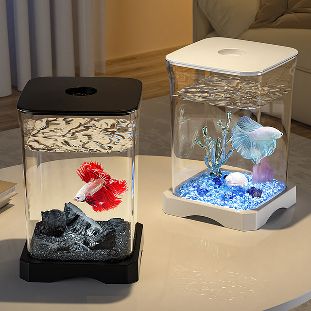 Betta fish tank home living room small goldfish tank desk desk ...