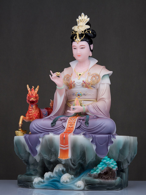 New product Nuwa Empress statue white marble home blessing high-end ...