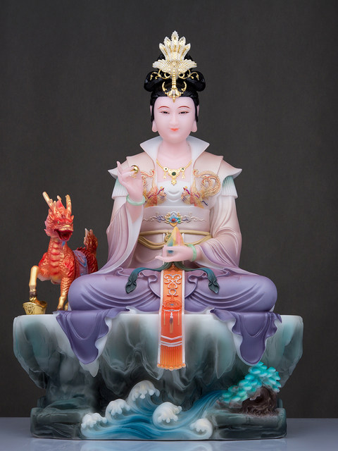 New product Nuwa Empress statue white marble home blessing high-end ...