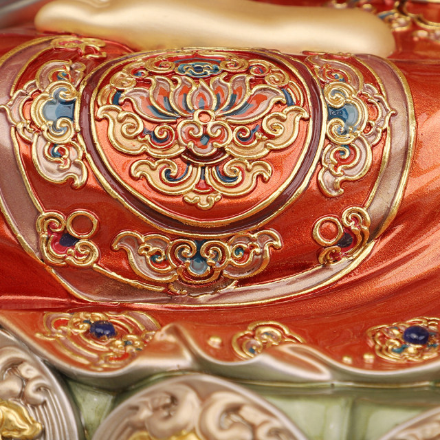 Taiwan gilt copper Doumu Yuanjun statue bronze sculpture painted Doumu ...