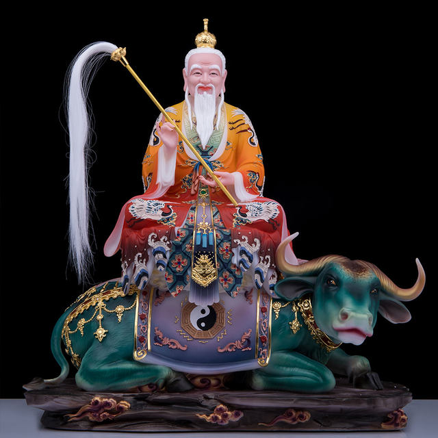 Fanju riding cattle Tai Shang Laojun statue Han Baiyu, rich and rich ...
