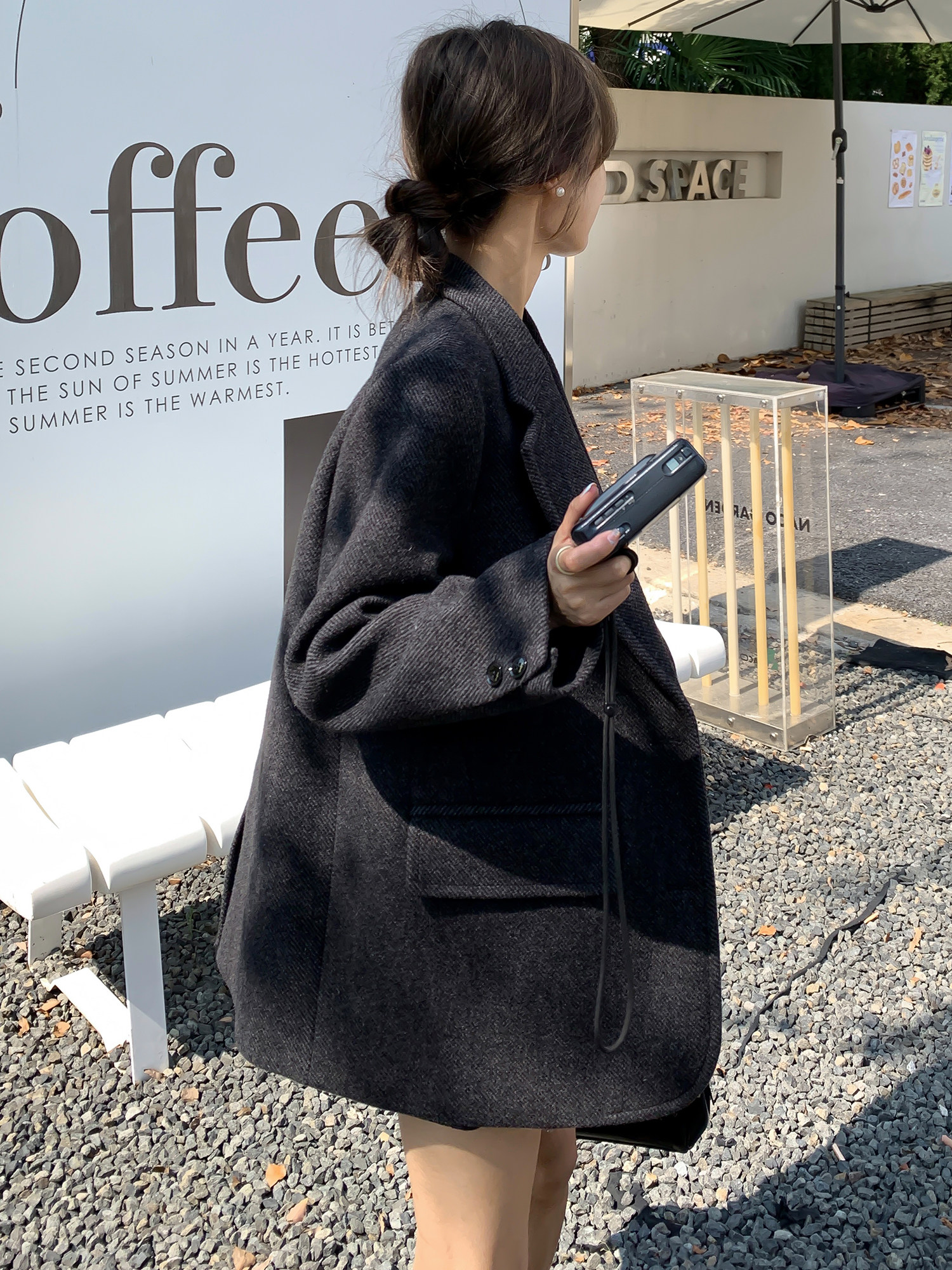 Qiao Mi Thickeneded Woolen Suit Jacket Women's 2025 New Autumn and ...