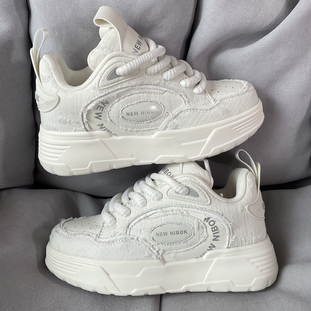 Guo Chao Men's Shoes INS tide brand niche design retro increased thick ...