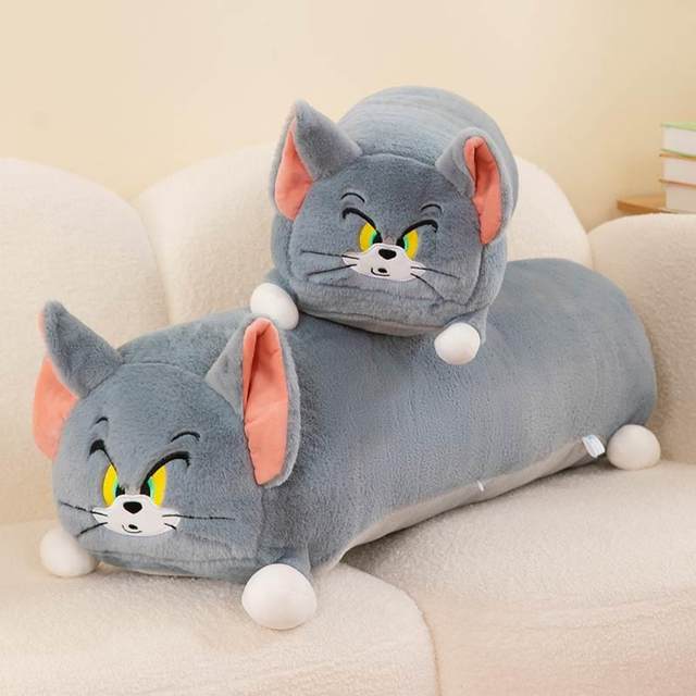 Tom and Jerry long pillow, Tom Cat plush doll, cute Jerry mouse doll ...