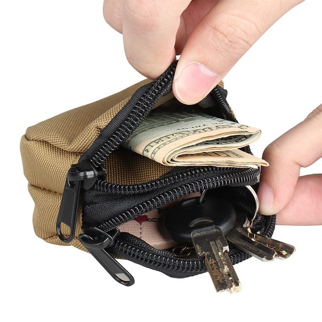 Mini Coin Purse Men's Belt Key Bag Portable Small Purse Outdoor Sports ...
