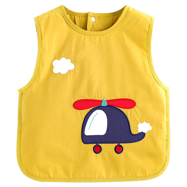 Children's Cartoon Eating Bibs Boy's Cotton Waterproof Sleeveless Cover ...