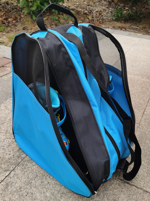 Roller skating backpack Children's wheel skate storage bag three -layer ...
