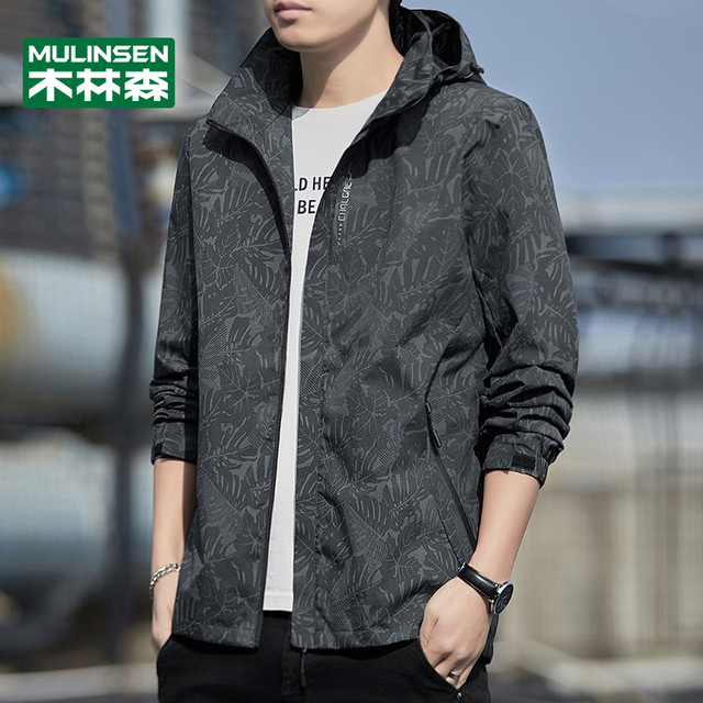 Mulinsen coat man 2024 spring and autumn new tide brand casual hooded ...
