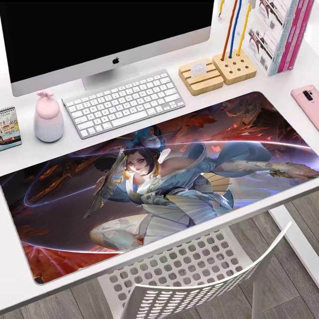 Photovoltaic glass mouse pad extra large League of Legends Ahri desk ...