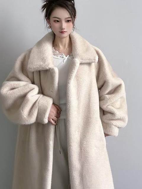 2024 Winter new femininity versatile lapel Arctic marten coat coat fur ...