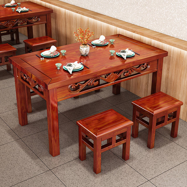 All solid wood restaurant fast food tables and chairs can be customized ...