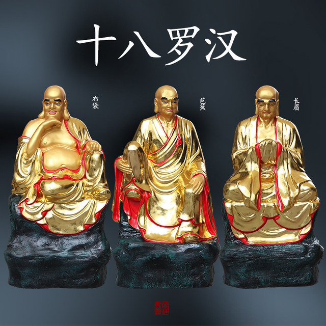 The temple large -scale Luo Han Buddha statue is dedicated to the ...