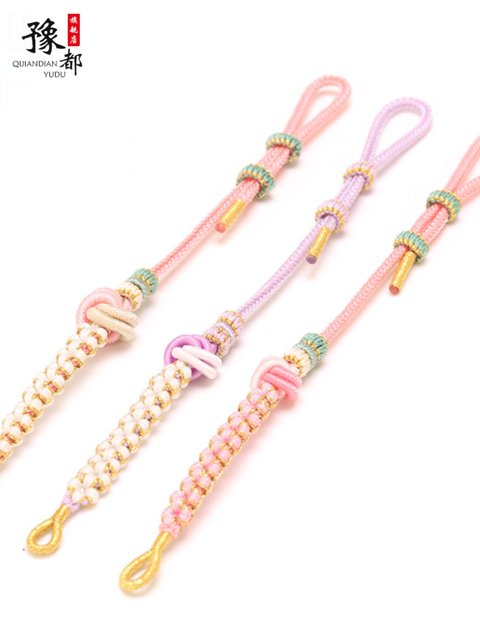 Hand rope woven red rope peach blossoms thin couple bracelet finished ...