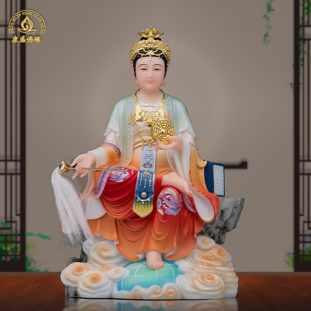 New white marble Earth Mother Goddess Statue Jiu Mu Yuanjun Hou Tu Lady ...